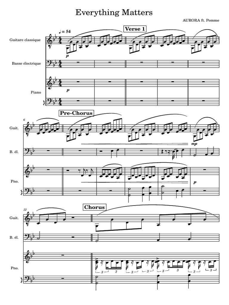 Everything Matters AURORA FT Pomme | PDF | Musical Forms | Songs
