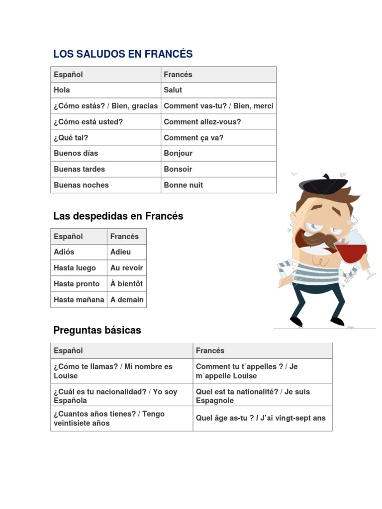 Saludos en Francés | PDF