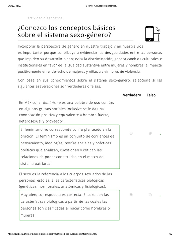 CNDH. Actividad Diagnóstica - GENERO MODULO 1 | PDF | Sexismo | Estudios de género