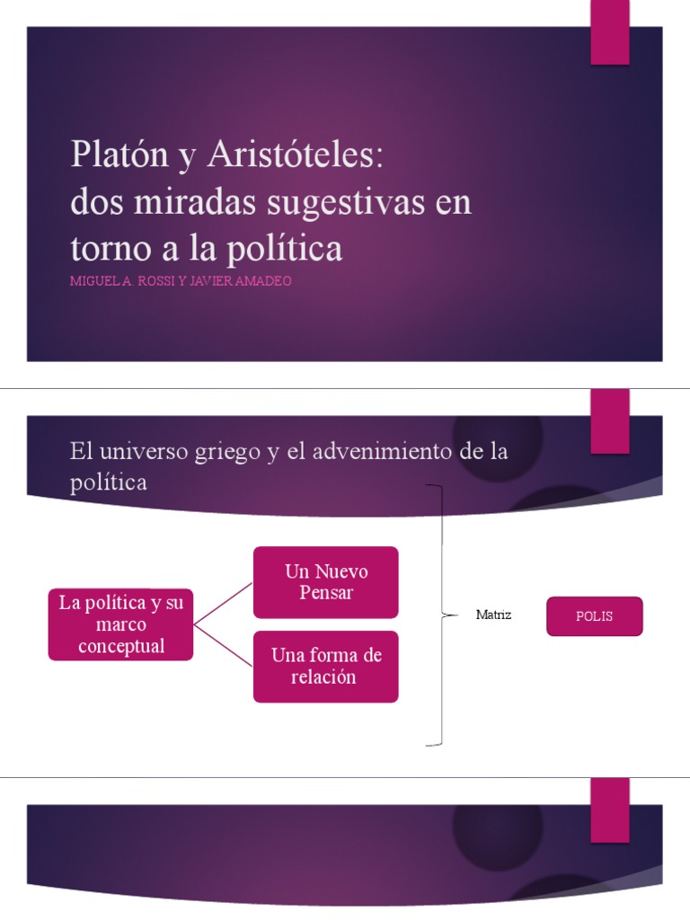 Platón y Aristóteles: Visiones Políticas | PDF | Platón | Aristóteles