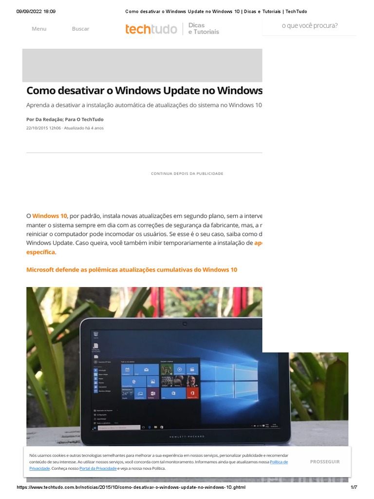 Como Desativar o Windows Update No Windows 10 - Dicas e Tutoriais ...