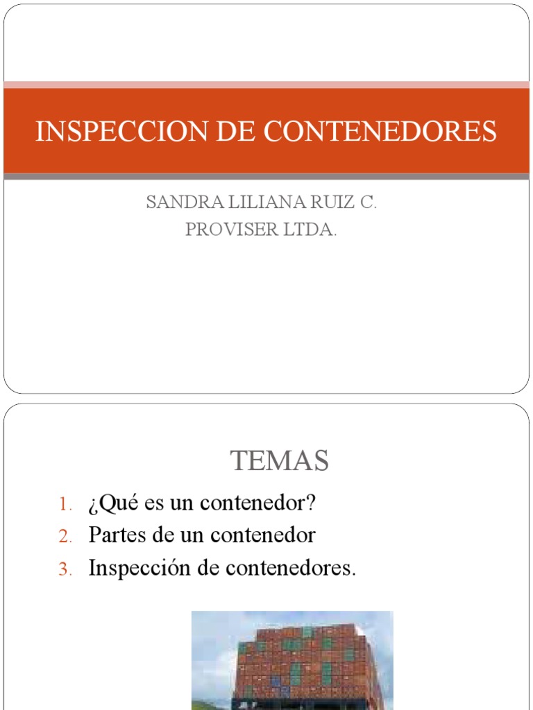 Protocolo de Inspección de Contenedores | PDF | Herramientas ...
