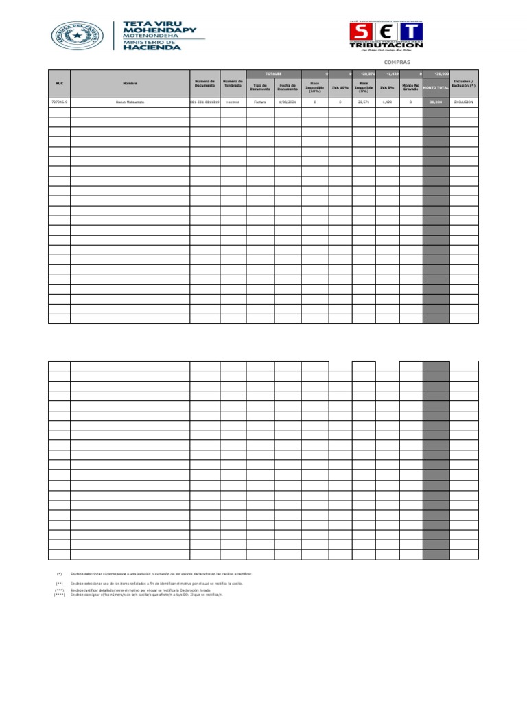 Rectificativa Modelo | PDF