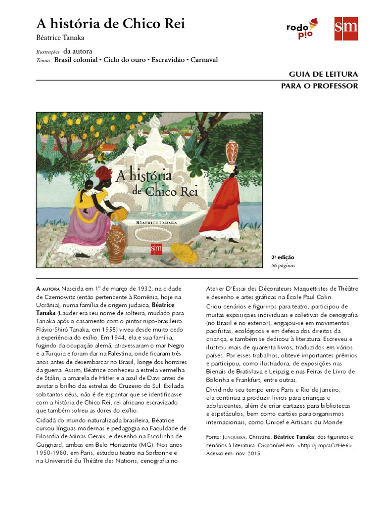 História de Chico Rei e Béatrice Tanaka | PDF | Fraternidades | Escravidão