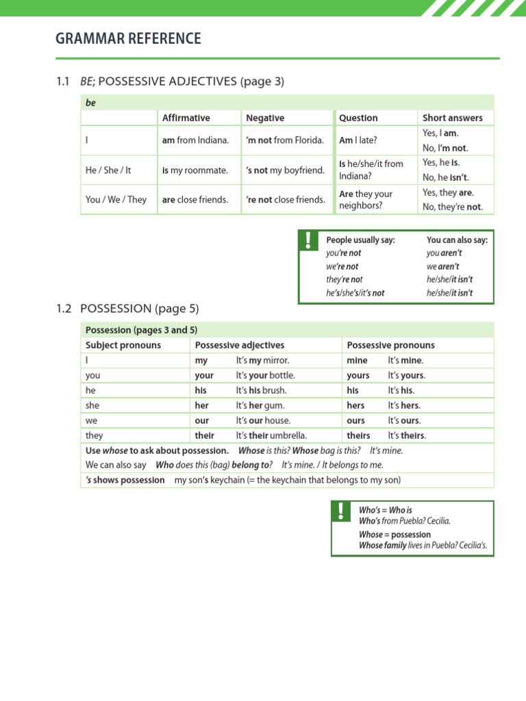 Extra - Grammar Charts Notes | PDF | Verb | Adjective