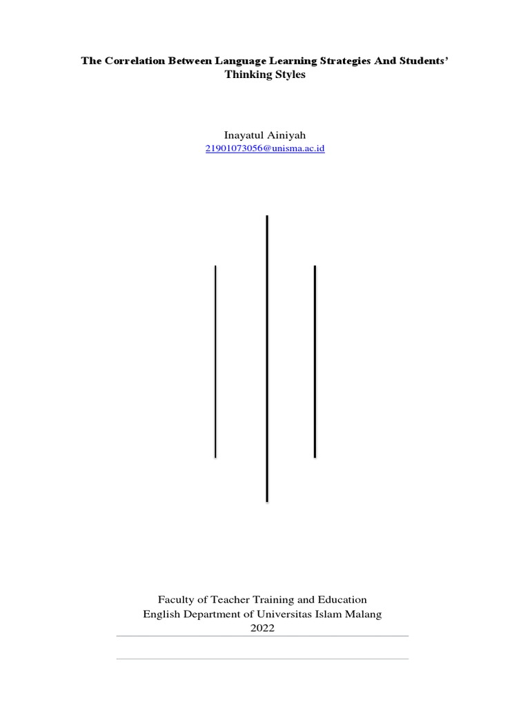 The Correlation Between Language Learning Strategies and Students | PDF | Learning | Thought