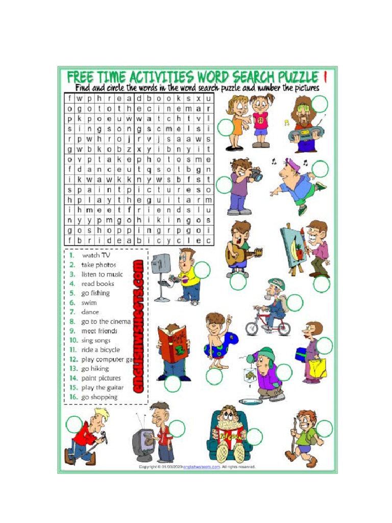 Free Time Activities | PDF