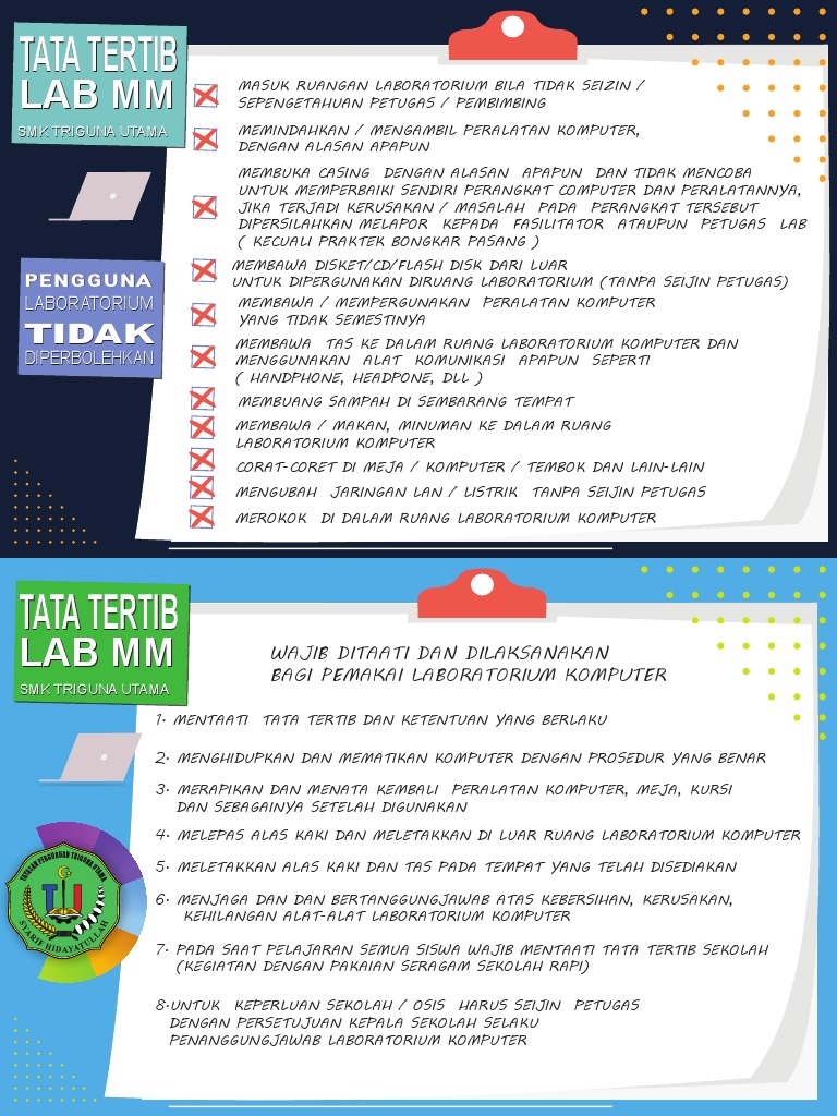 Tata Tertib Lab Komputer SMK | PDF