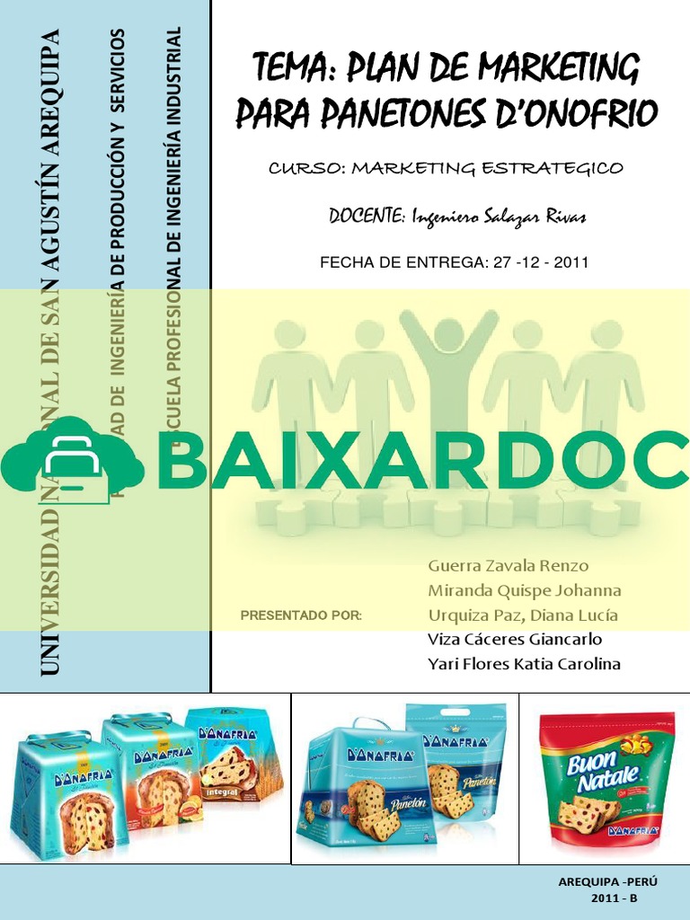 Tema - Plan de Marketing para Panetones D Onofrio | PDF | Marketing ...