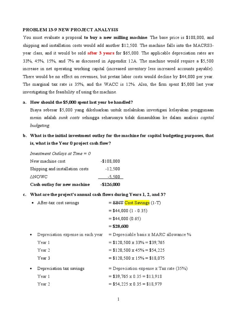 3 - Capital Budgeting Implementation | PDF | Depreciation | Coefficient ...