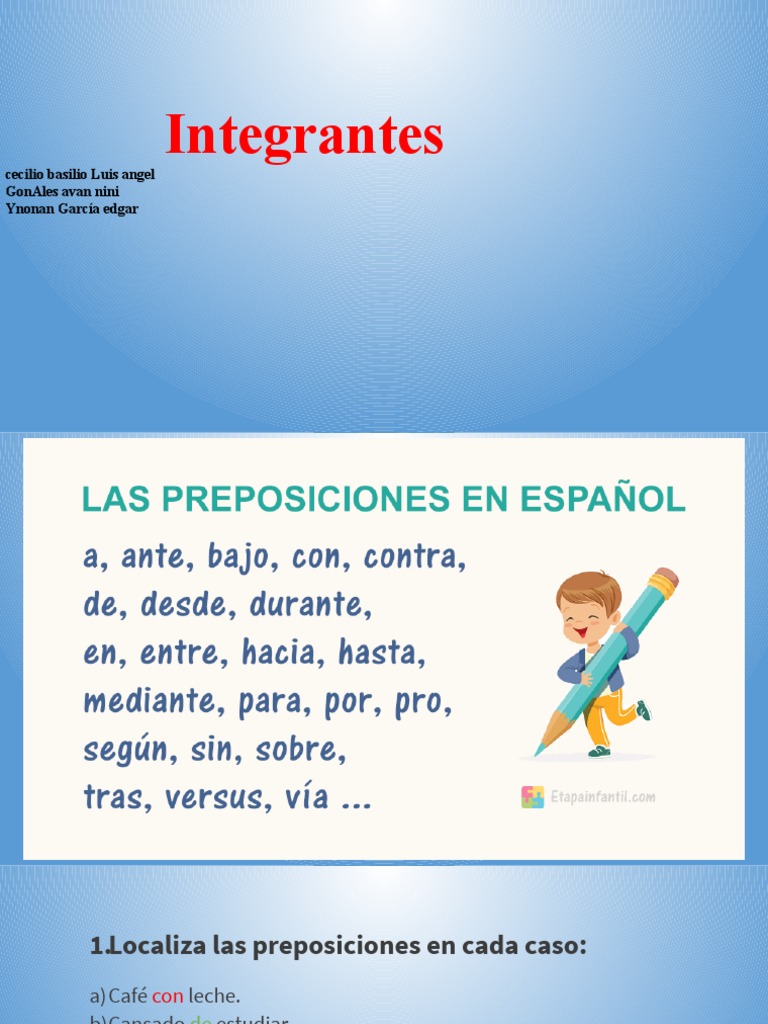 Tarea de Preposiciones | PDF