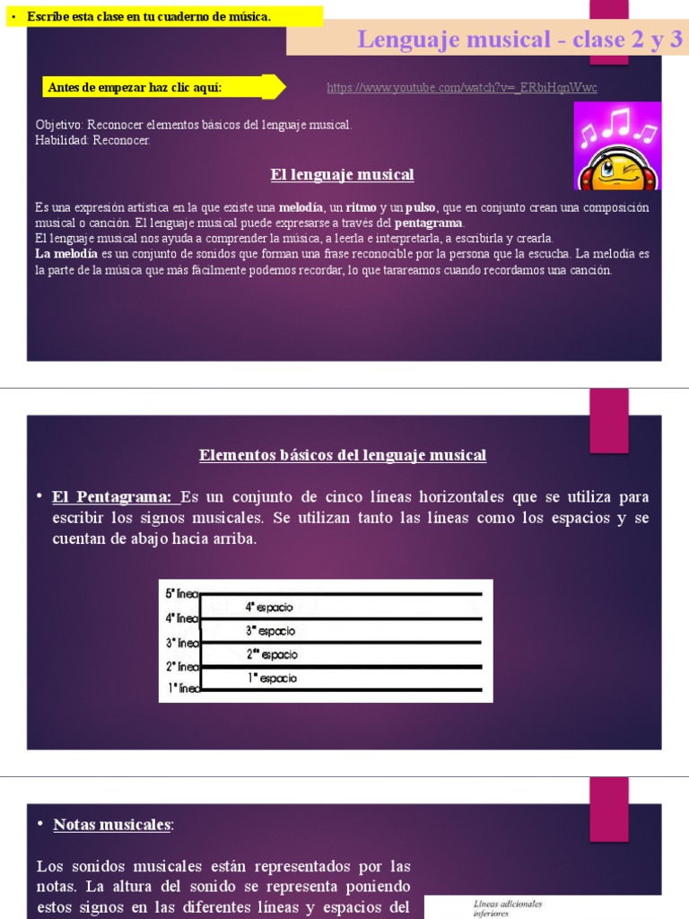 Elementos Básicos del Lenguaje Musical | PDF | Melodía | Elementos de ...