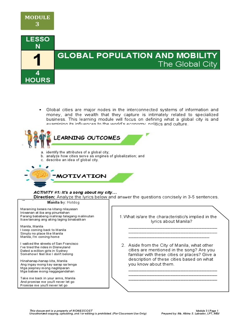 Final TCW Module 3 | PDF | Food Security | Human Migration Final TCW Module 3 | PDF | Food Security | Human Migration