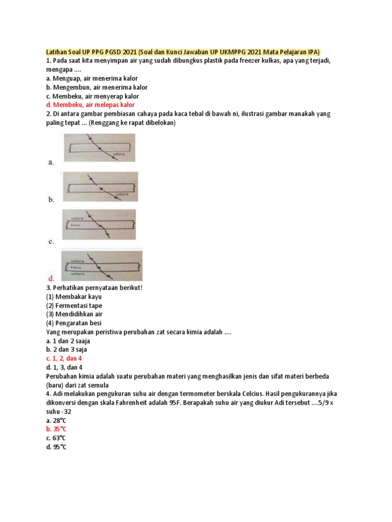 Latihan Soal UP PPG PGSD 2021 Ed | PDF