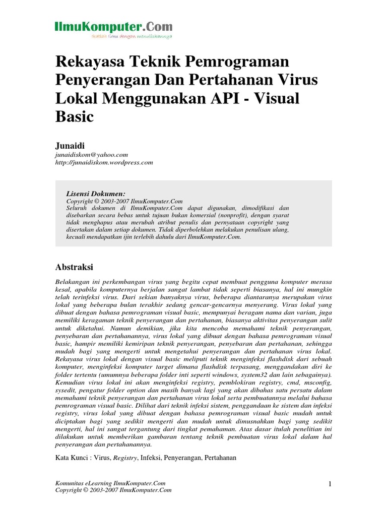 Junaidi Rekayasavirus 001 | PDF