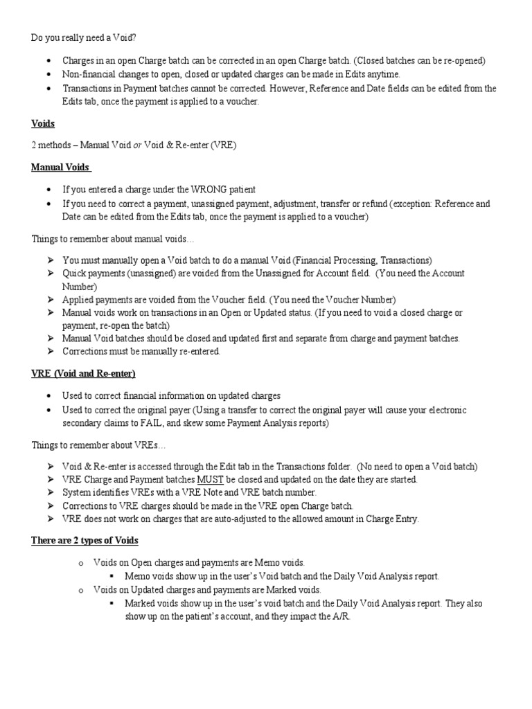 VOIDING TRANSACTIONS in ALLSCRIPTS | PDF | Payments | Service Industries