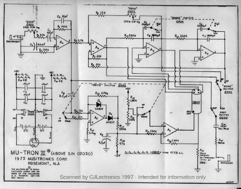 Musitronics Mu-Tron 3 Schematic | PDF