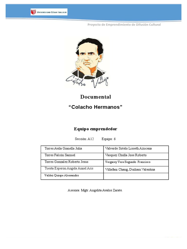 Documental sobre César Vallejo | PDF | Iniciativa empresarial