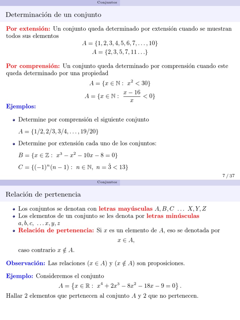 Teoria de Conjuntos Parte 2 | PDF | Conjunto (Matemáticas) | Intervalo ...