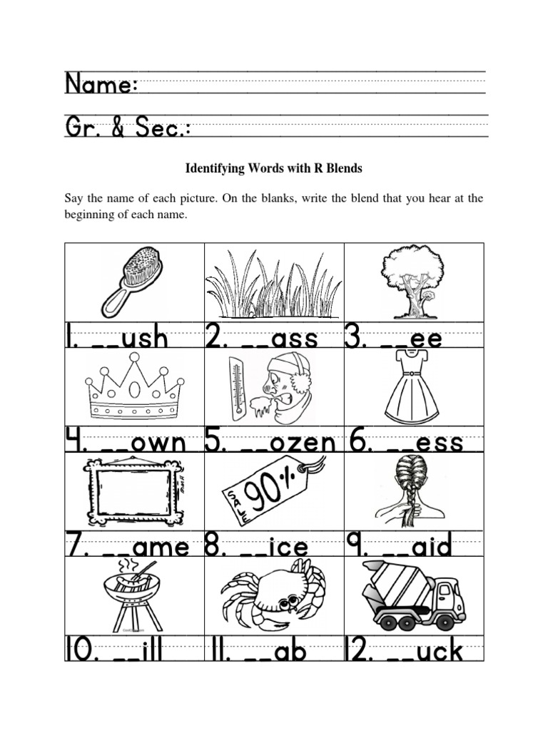 English BLends | PDF | Games & Activities | Language Arts & Discipline