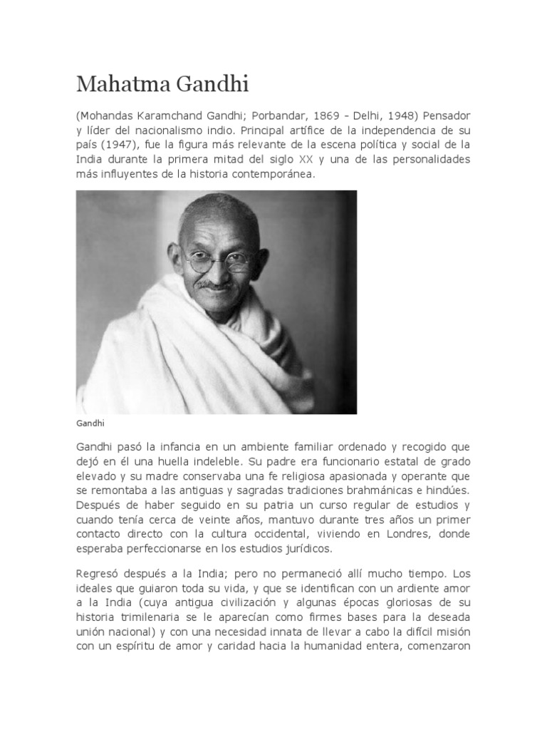 Mahatma Gandhi | PDF | Mahatma Gandhi