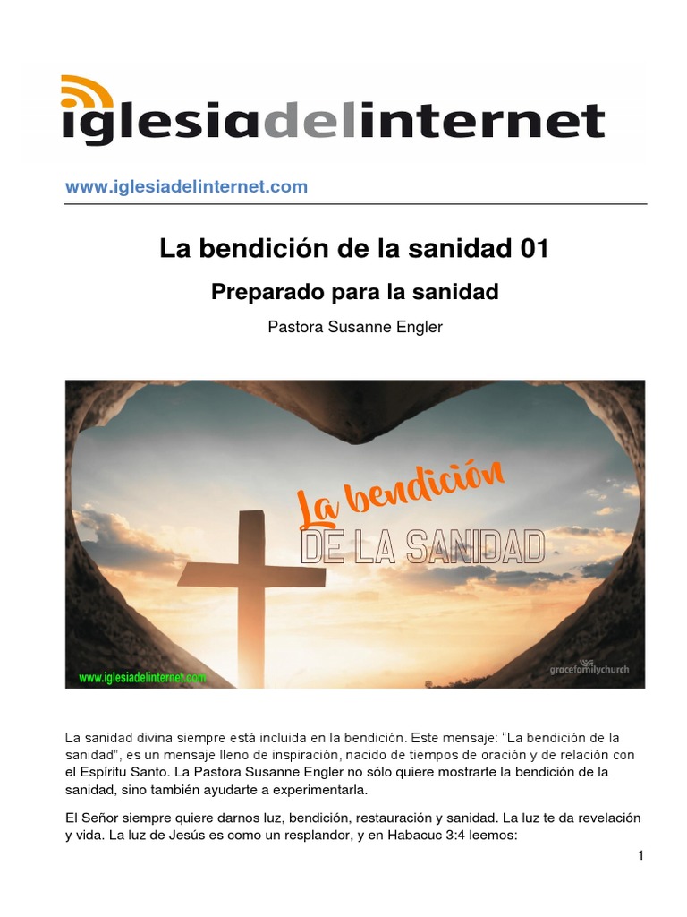 La Bendicion de La Sanidad 01 - Preparado para La Sanidad | PDF | Jesús ...