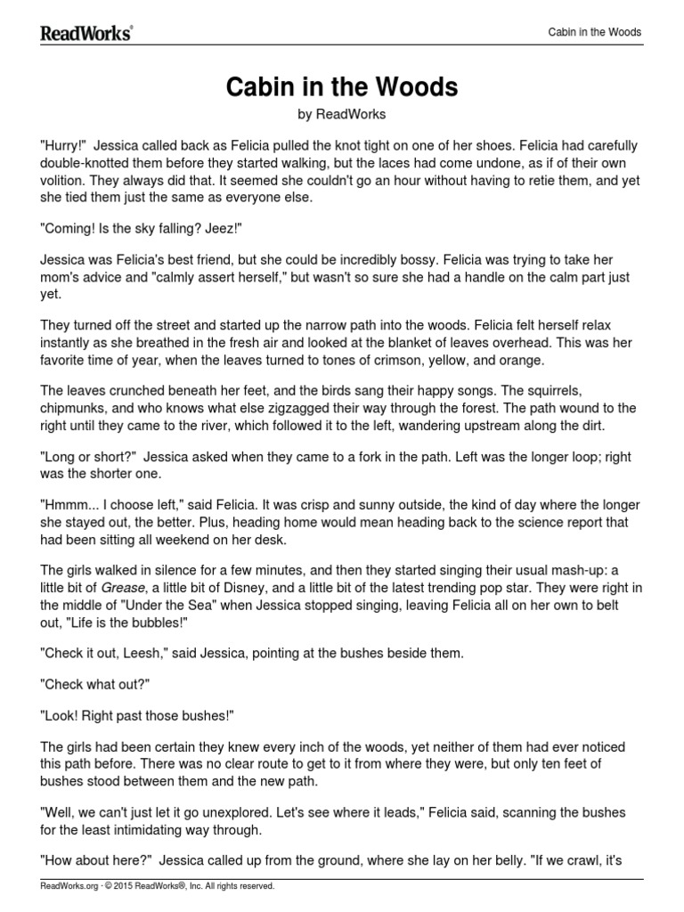 Day 1 - Cabin in The Woods | PDF