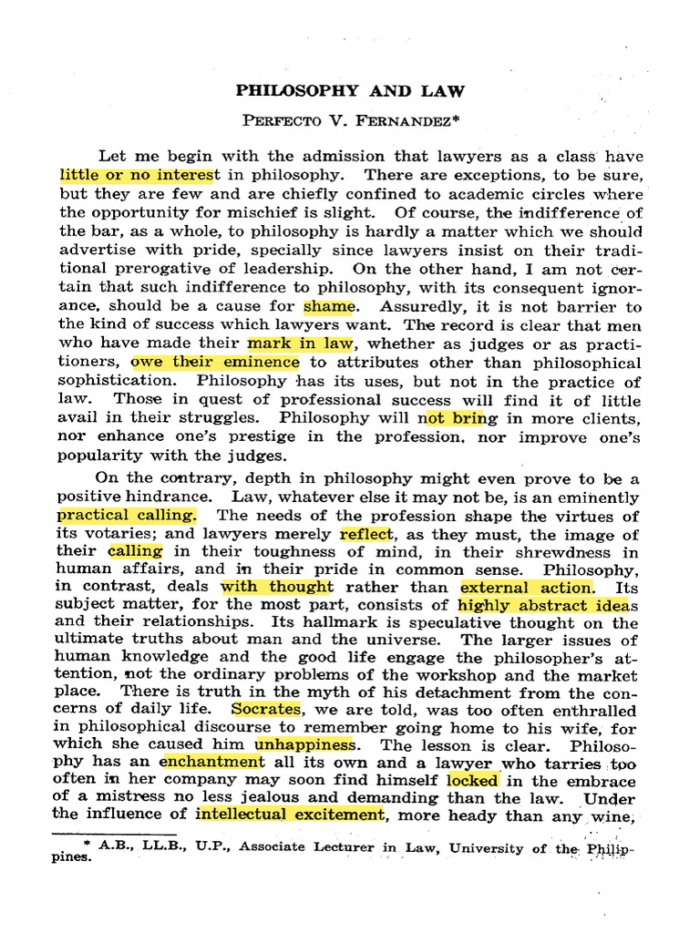 Perfecto V Fernandez Philosophy and Law | PDF | Science | Rationalism