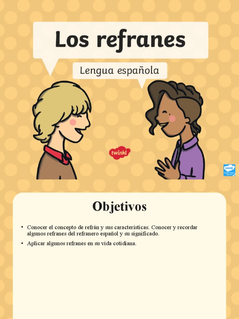 Aprende y Aplica Refranes Españoles | PDF