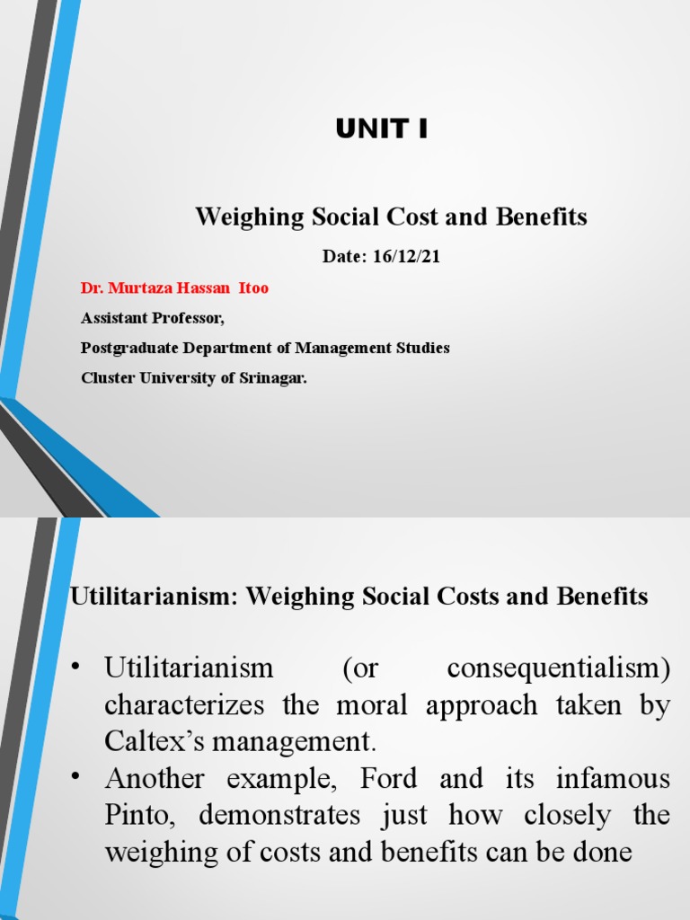 Weighing Social Cost and Benefits | PDF | Justice | Crime & Violence