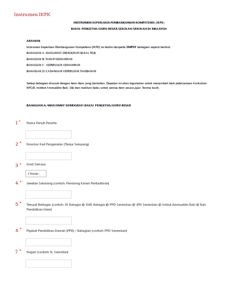 Instrumen IKPK | PDF