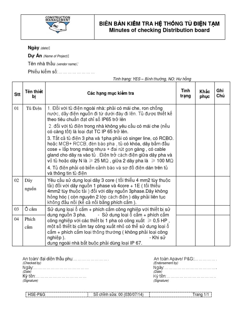 5 .Electrical Cabinet Inspection Checklist | PDF