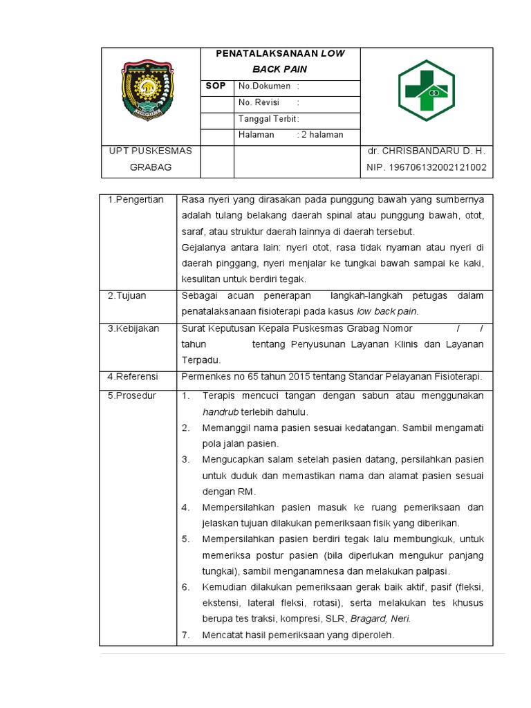 Sop LBP | PDF | Kesehatan Holistik