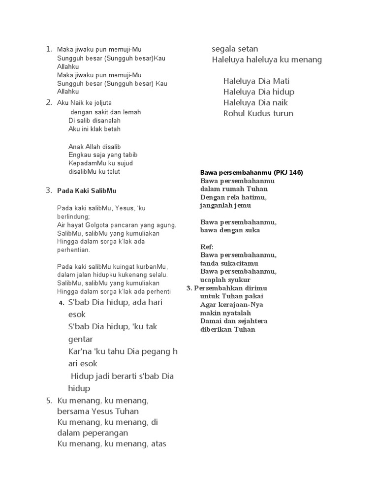 Pujian Paskah 2022 | PDF