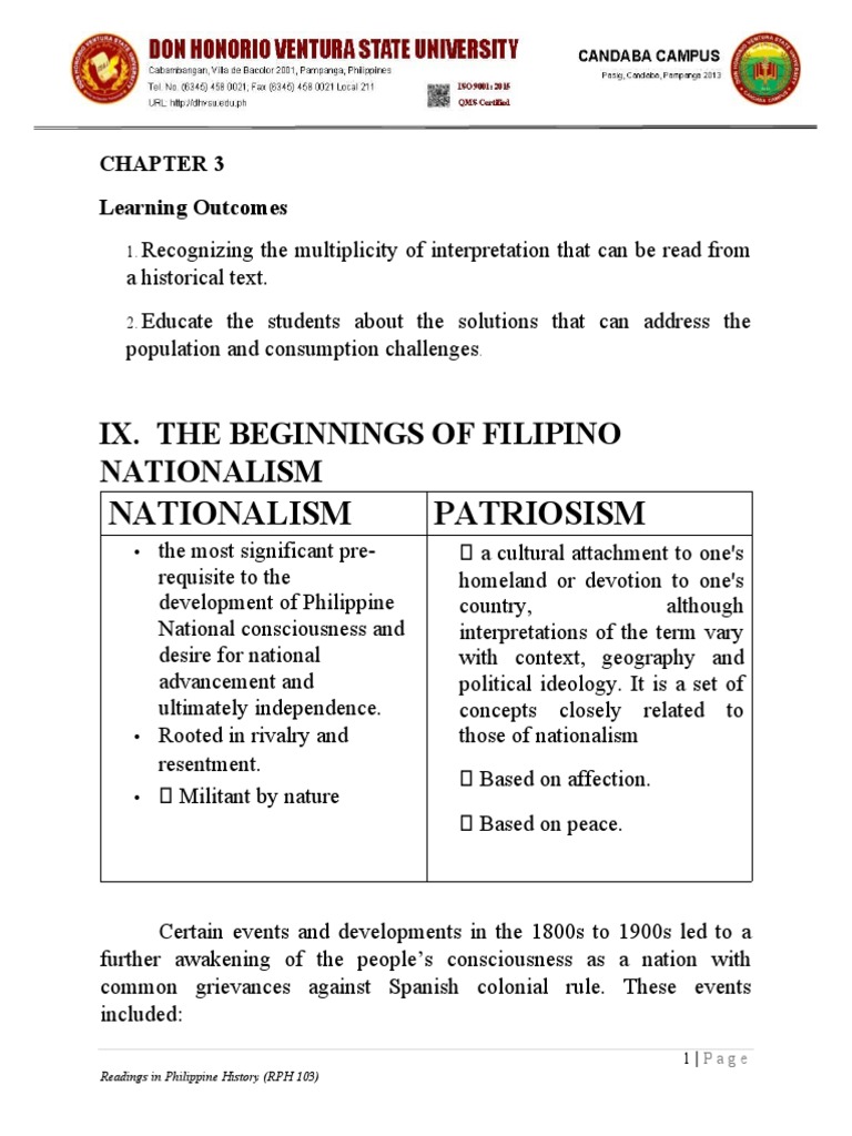 Chapter 3 RPH (1) Ntnalism Katipunan | PDF | Philippines