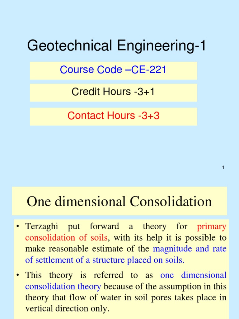 Consolidation (Part 2) Lecture 2 | PDF | Applied And Interdisciplinary Physics | Civil Engineering