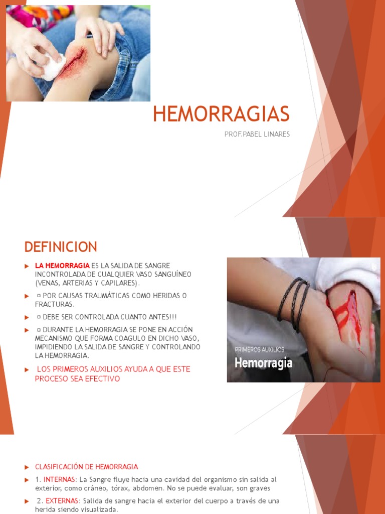 HEMORRAGIAS | PDF | Primeros auxilios | Sangre