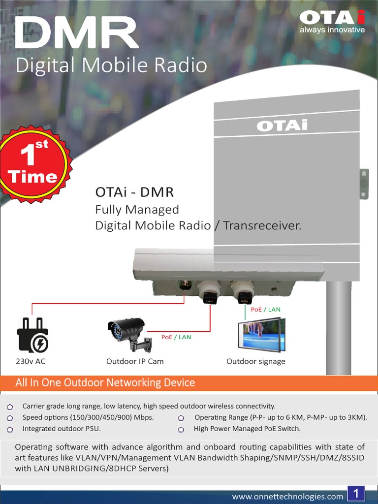 DMR - Datasheet | Download Free PDF | Computer Network | Wi Fi