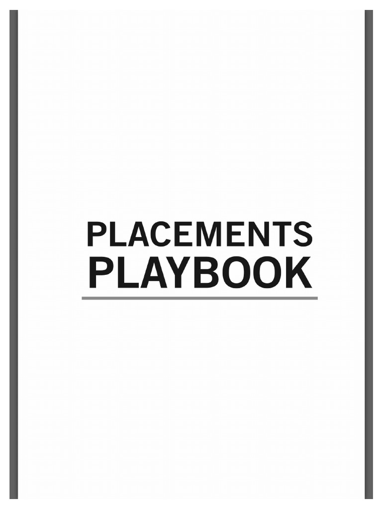 Placements-Playbook Full Book | PDF