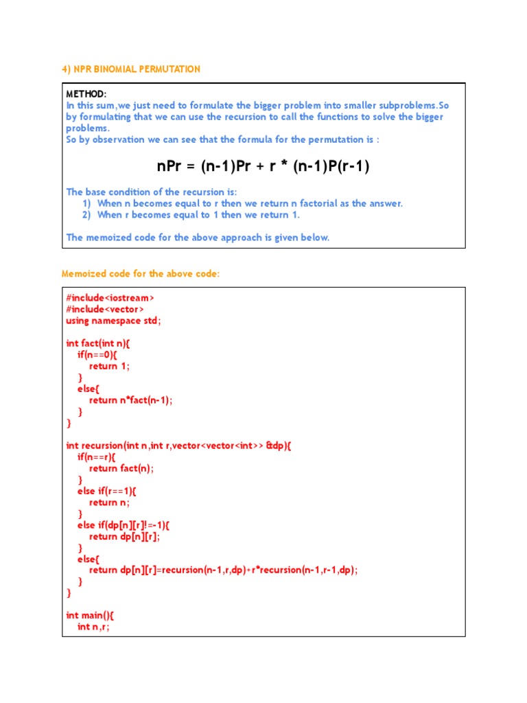 4) NPR Binomial Permutation | PDF
