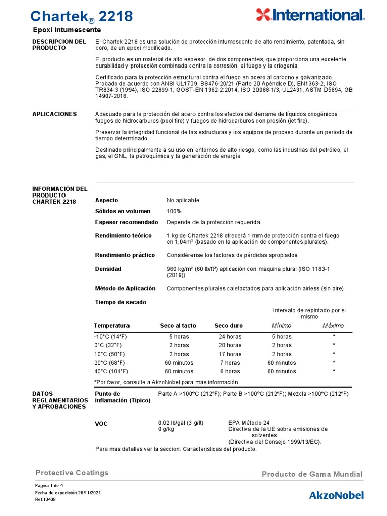 Chartek 2218 Spa A4 20211126 | PDF | Acero | Química