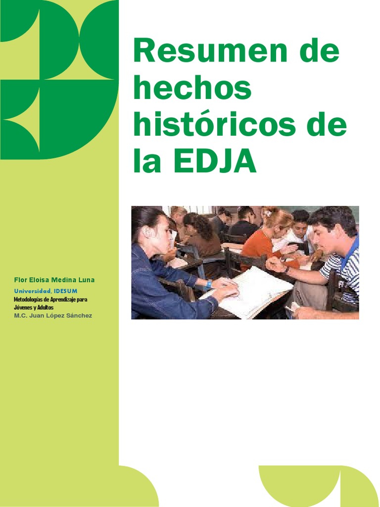 Resumen de Hechos Históricos de La EDJA | PDF | Educación de adultos