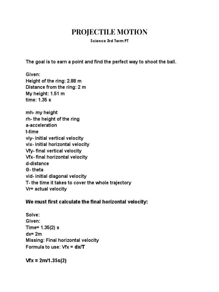 Projectile Motion | PDF | Physical Phenomena | Physics
