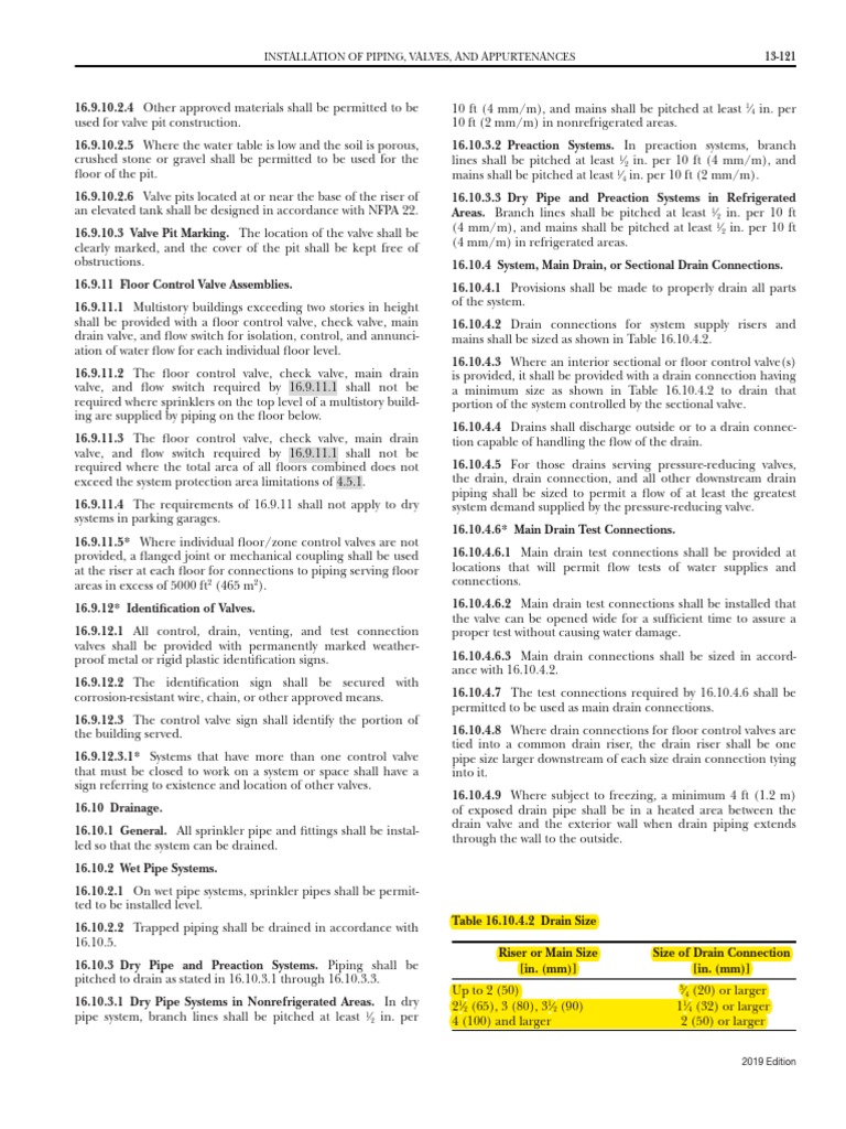 Fire Drain Pipe Size | PDF | Valve | Pipe (Fluid Conveyance)