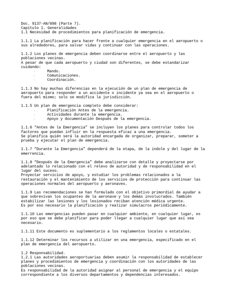 9137.7 ICAO | PDF | Aeropuerto | Emergencia