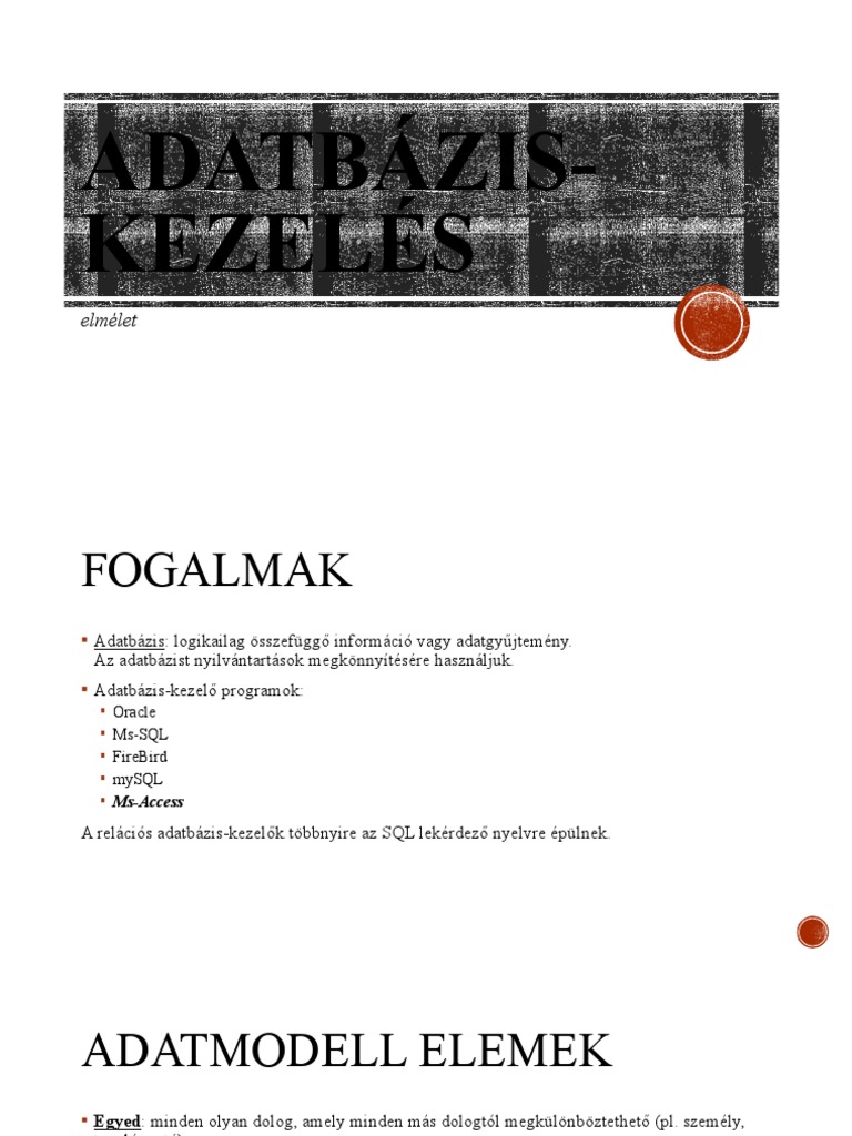 Adatbázis Kezelés | PDF