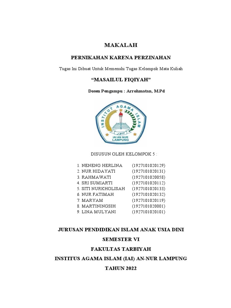 Pernikahan Akibat Perzinahan | PDF