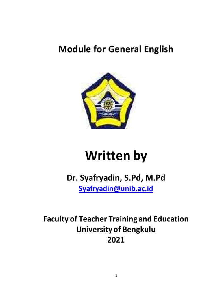 Module for General English Self-Introduction | PDF | Pronoun | Verb