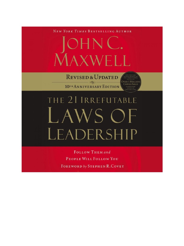 UCHAMBUZI WA KITABU "The 21 Irrefutable Laws of Leadership-JOHN MAXWELL ...