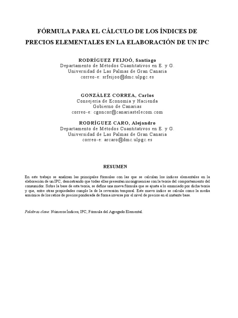 Formula de Precios | PDF | Precios | Índice de precios al consumidor